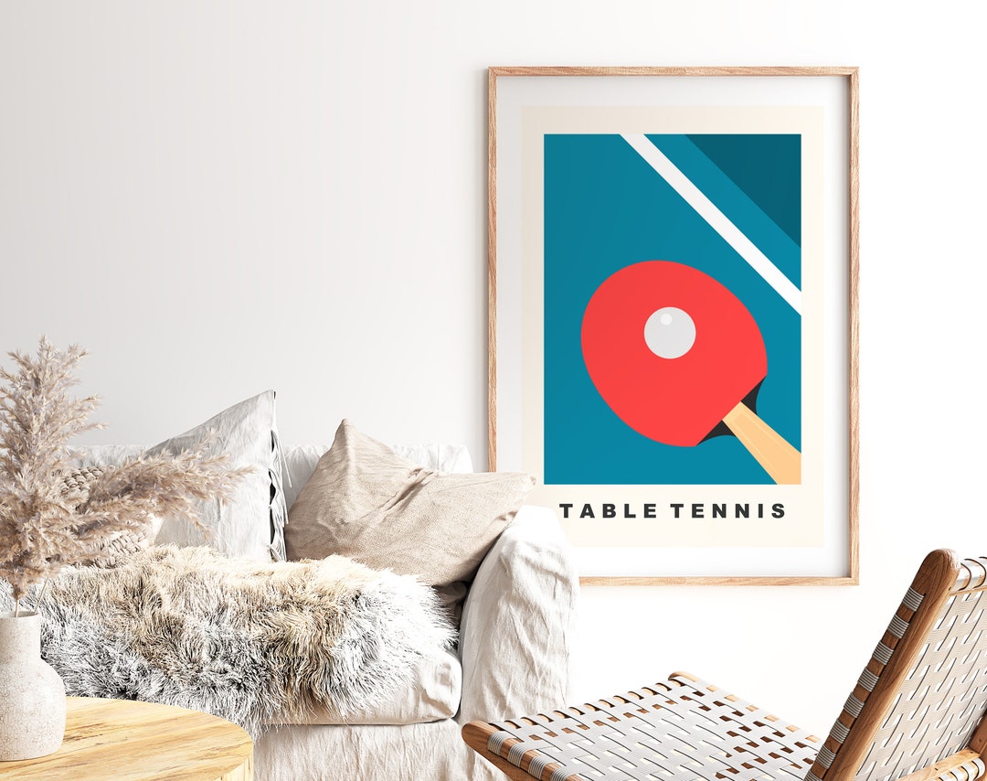 Table Tennis Print - Minimalist - Table Tennis Poster - Games Room ...