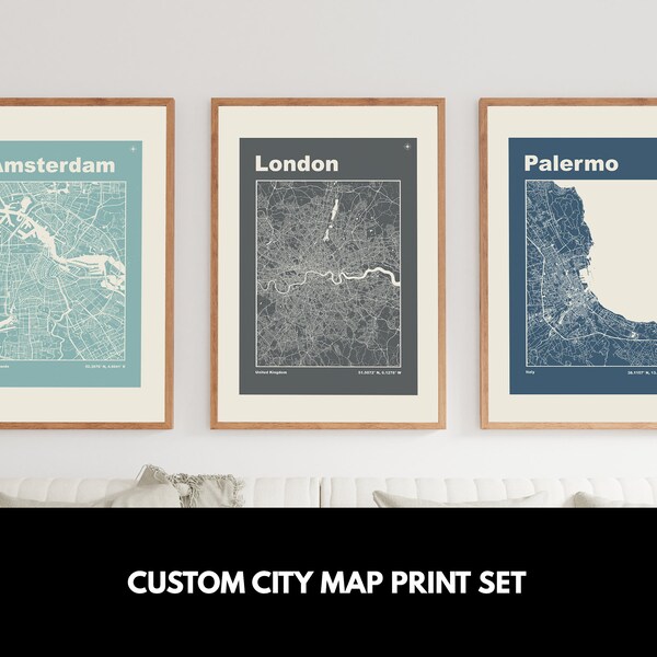 Mid Century Map - Etsy
