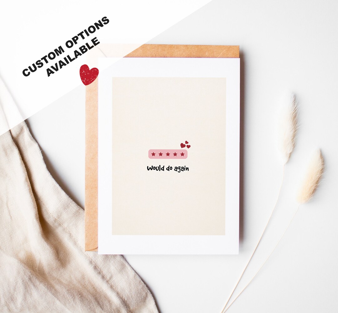 Would Do Again Anniversary Card Blank Inside or Include Message ...