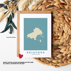 Skiathos Greeting Card Custom Options Kraft Envelope Anniversary ...
