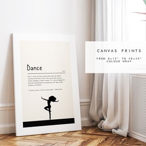 Dance Definition Print - Custom Text/quote Options - Customised Gift ...