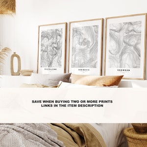 Yr Wyddfa Print - Contour Map - Snowdon Poster - Wales - Topographic ...