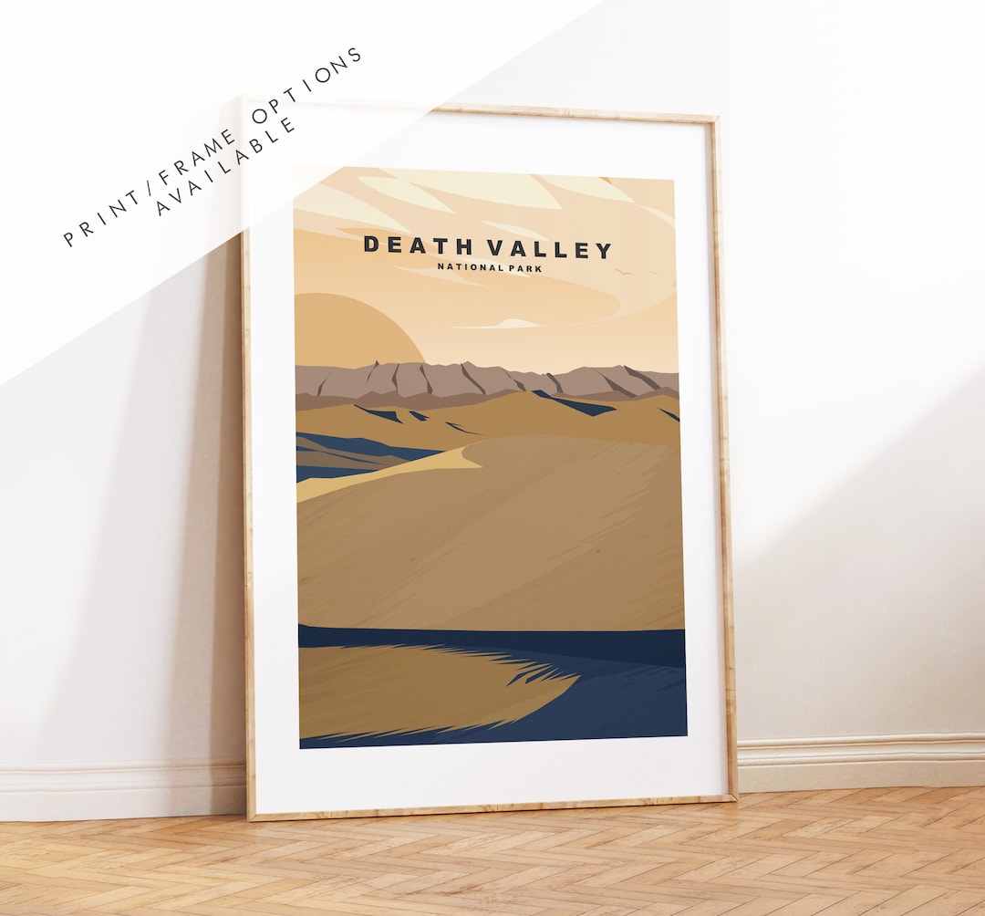 Death Valley Print US National Park Poster Travel Poster Prints, Framed ...