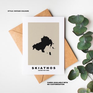 Skiathos Greeting Card Custom Options Kraft Envelope Anniversary ...