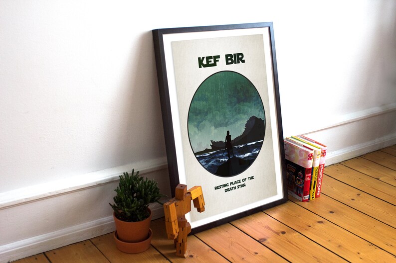 Kef Bir Star Wars Retro Style Planet Postcard Poster Print | Etsy