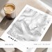 Pike of Stickle Print - Contour Map - Langdale Pikes Map - Lake ...