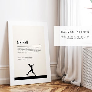 Netball Definition Print Custom Text/quote Options Customised Gift ...
