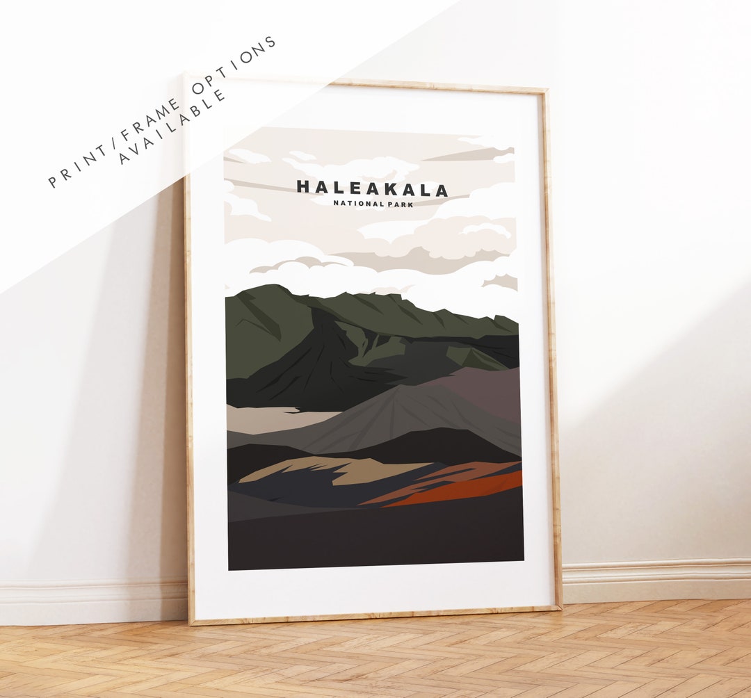 Haleakala National Park Print US National Park Poster Prints, Framed or ...