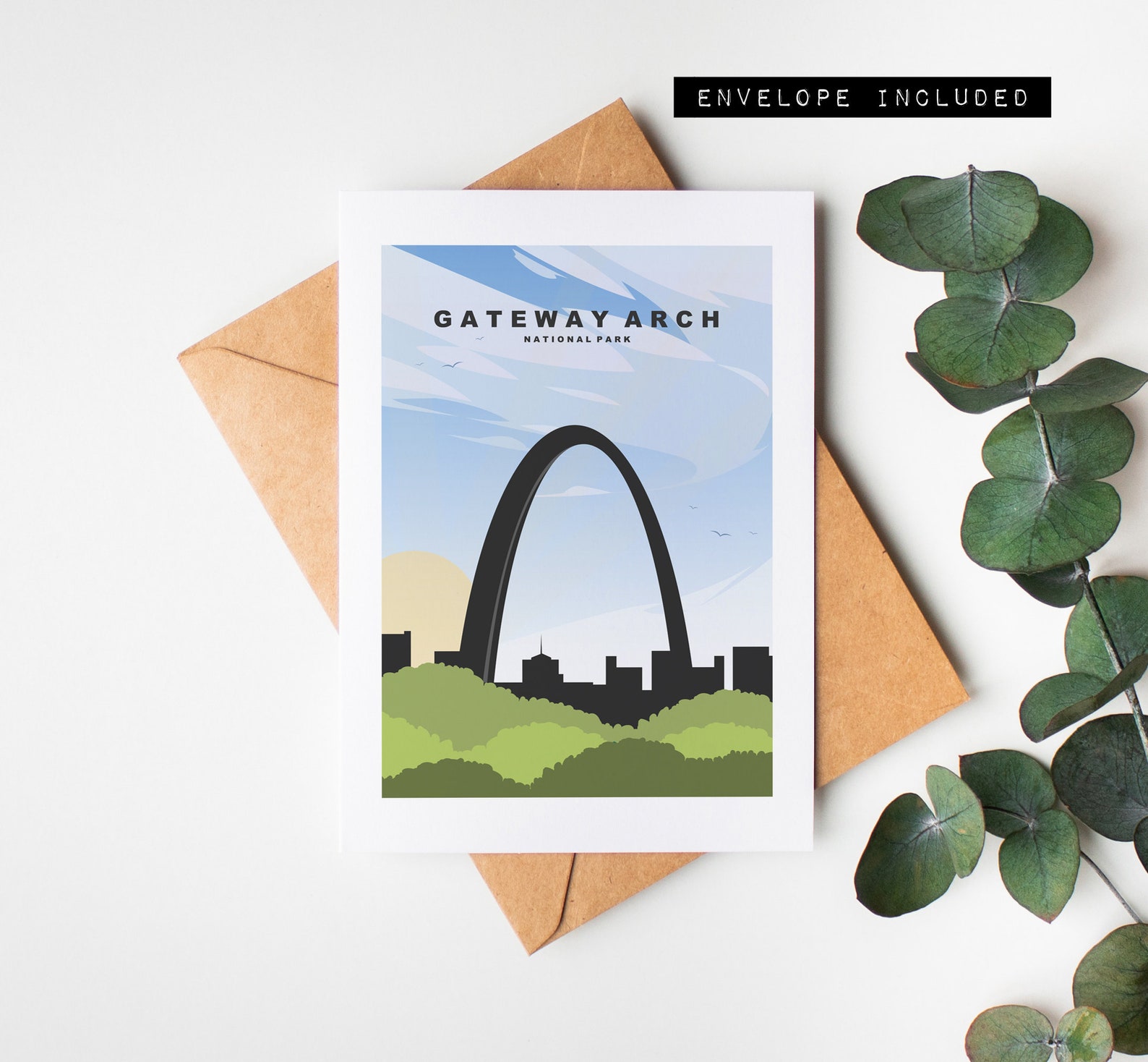 Gateway Arch Greeting Card - Gateway Arch National Park - US National ...