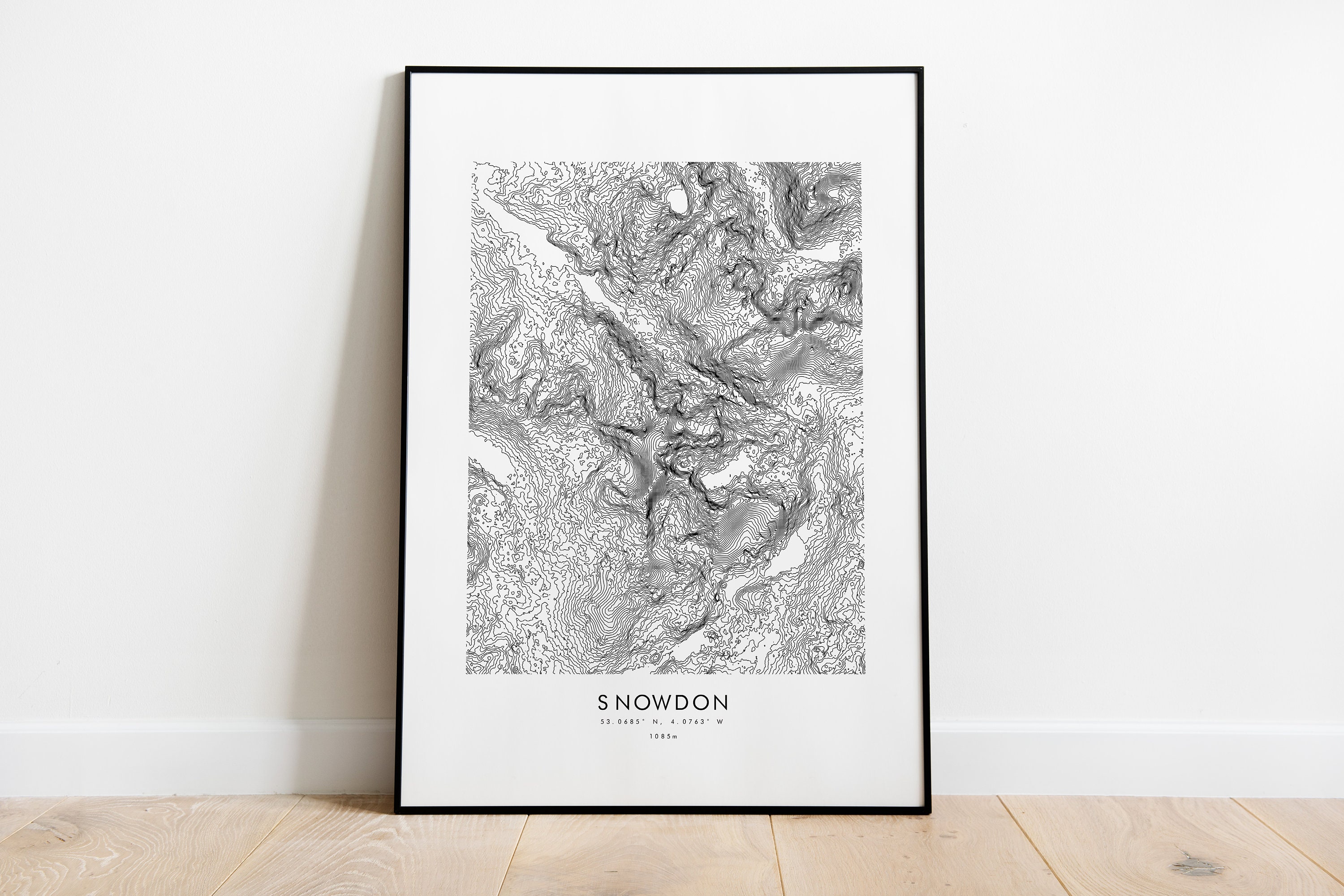 Snowdon Print Topography Map Print Snowdon Poster Wales - Etsy UK