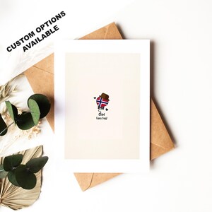 Norwegian Fathers Day Card - Father's Day Card - Blank Inside or ...