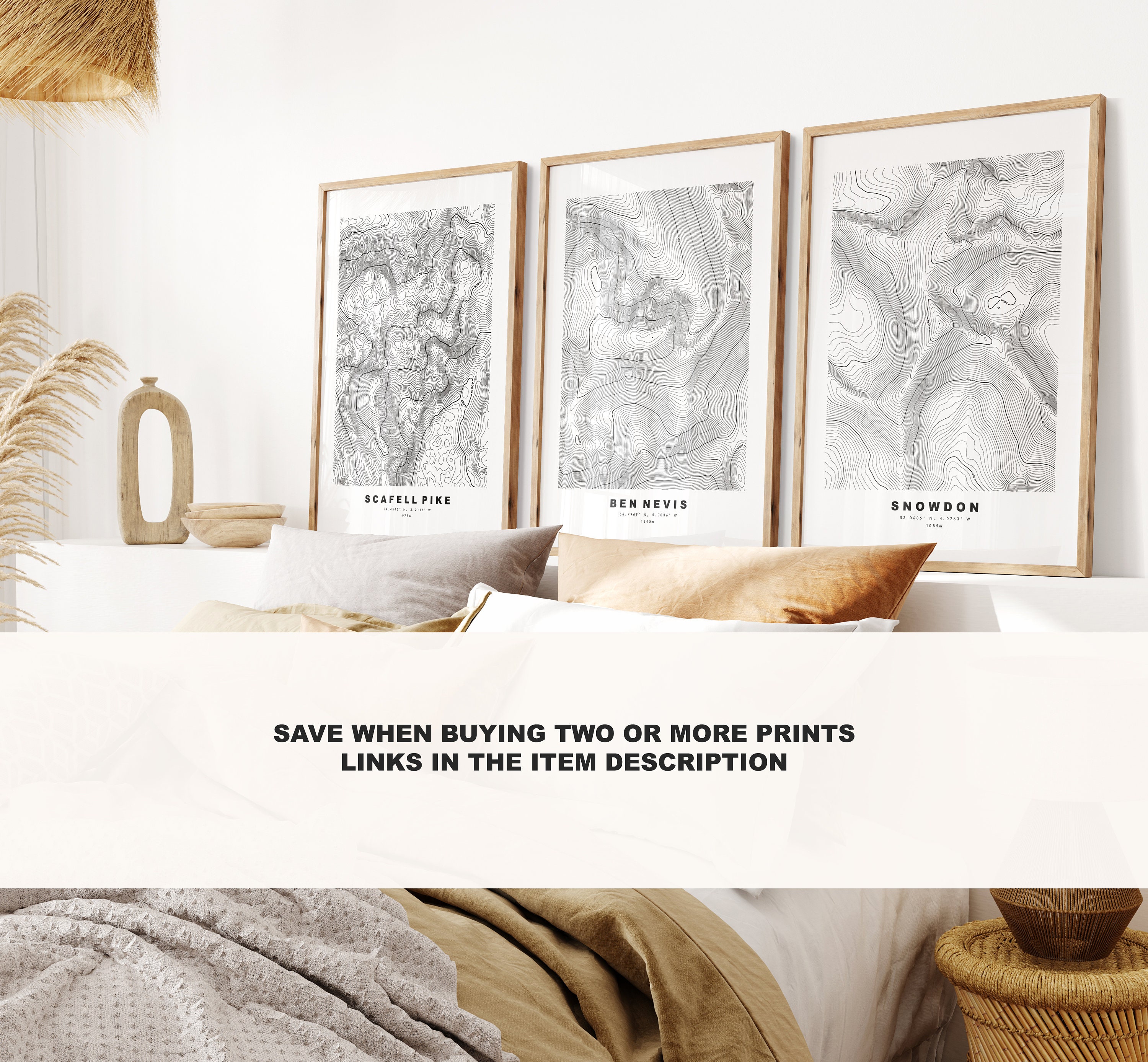 Eryri Print - Contour Map - Eryri Map - Topographic Map - Print ...