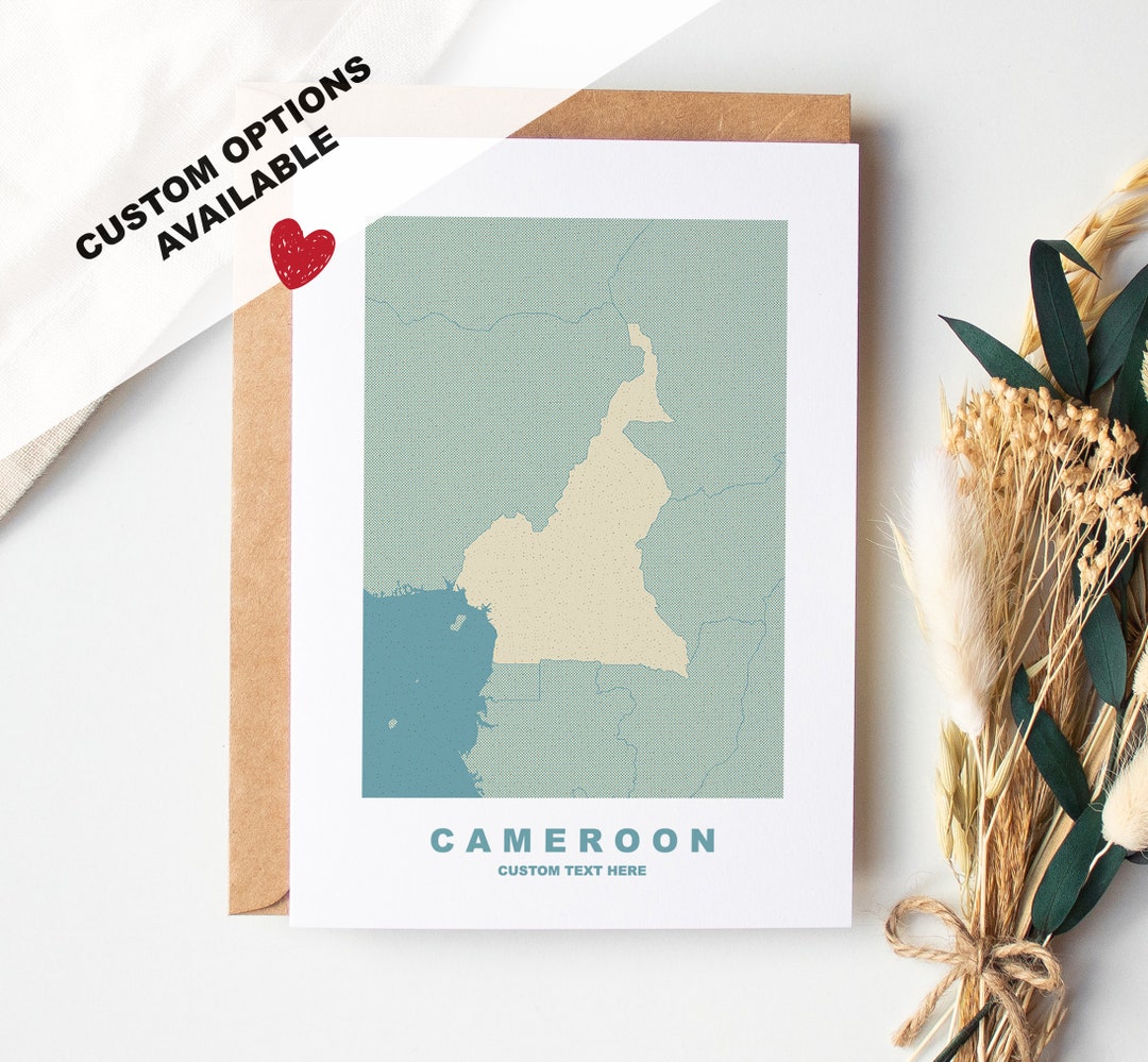 Cameroon Greeting Card - Custom Options Available - Kraft Envelope ...