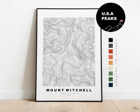 Mount Mitchell Topographic Map