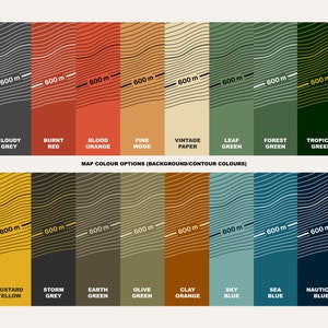 Kinder Scout Print - Contour Map - Kinder Scout Map - Topographic Map ...