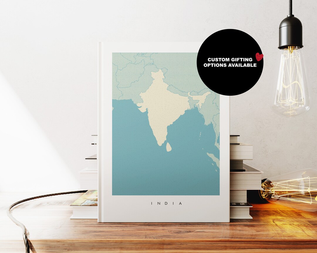 India Notebook A5 or A4 Map Notebook Hardcover Journal Ringbound ...