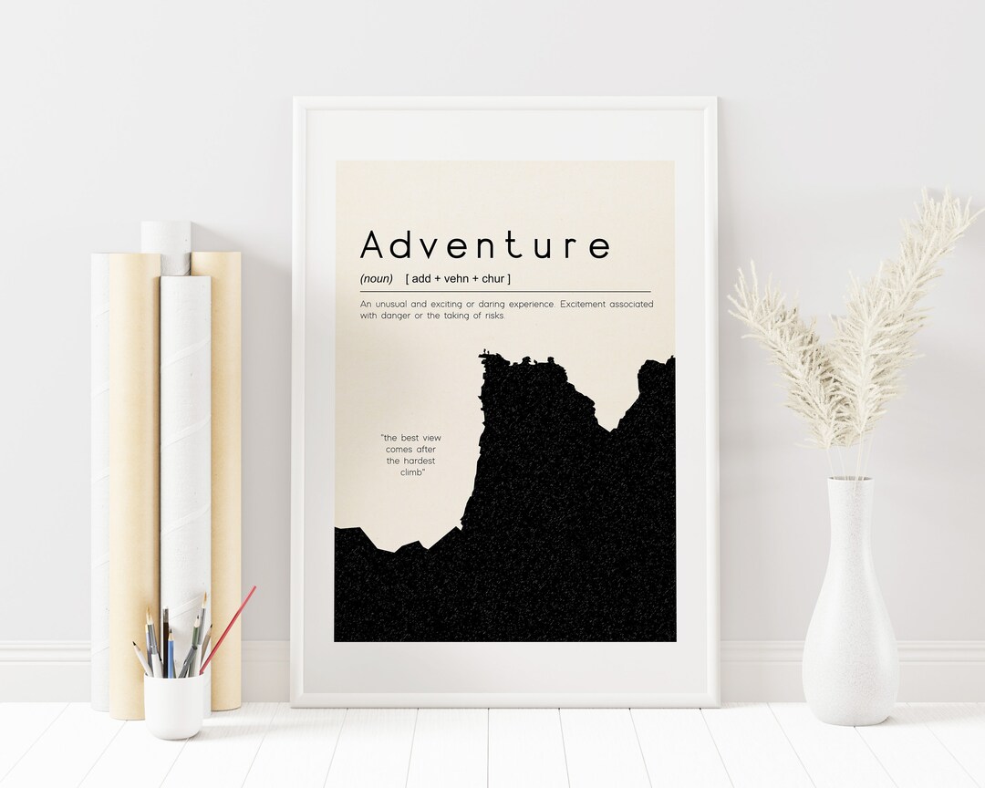Adventure Definition Print Wall Art Print Definition Print - Etsy