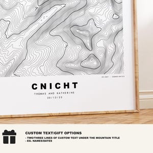 Cnicht Print - Contour Map - Snowdonia - Wales - Topographic Map ...