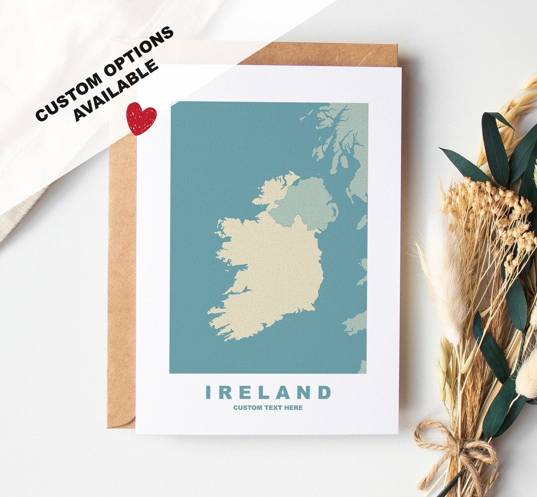 Ireland Greeting Card - Custom Options Available - Kraft Envelope ...