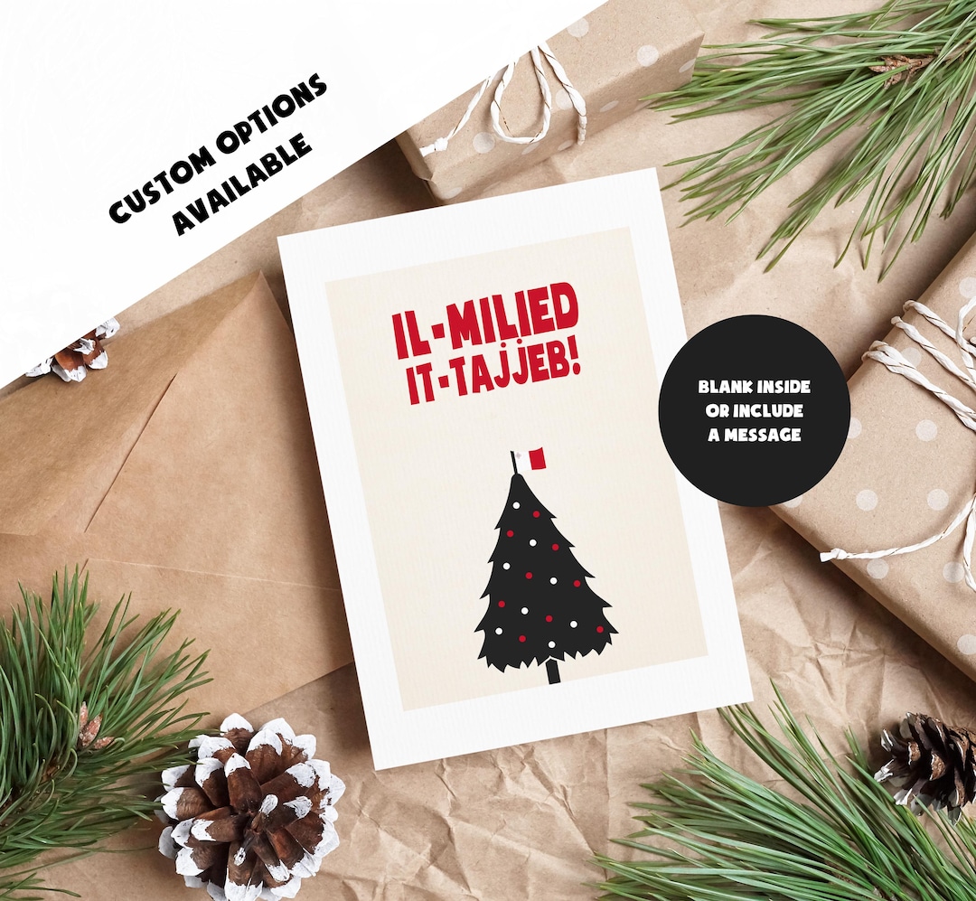 Maltese Christmas Card - Christmas Card - Blank Inside or Include ...