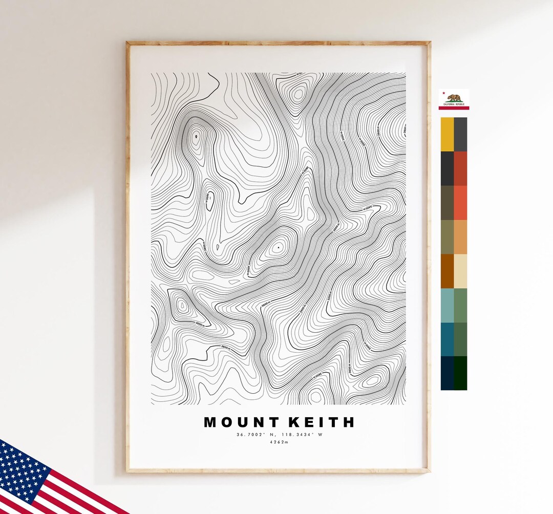 Mount Keith Map Print - Contour Map Print - Topographic Map - Poster ...