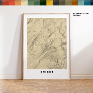 Cnicht Print - Contour Map - Snowdonia - Wales - Topographic Map ...