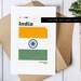 India Greeting Card - Custom Greeting Card - Blank Card - Recycled ...