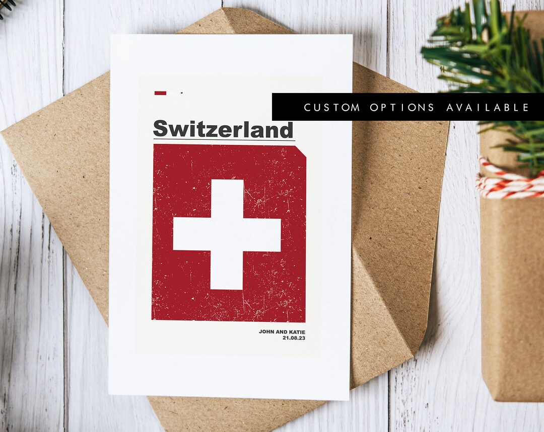 Switzerland Greeting Card - Custom Greeting Card - Blank Card ...