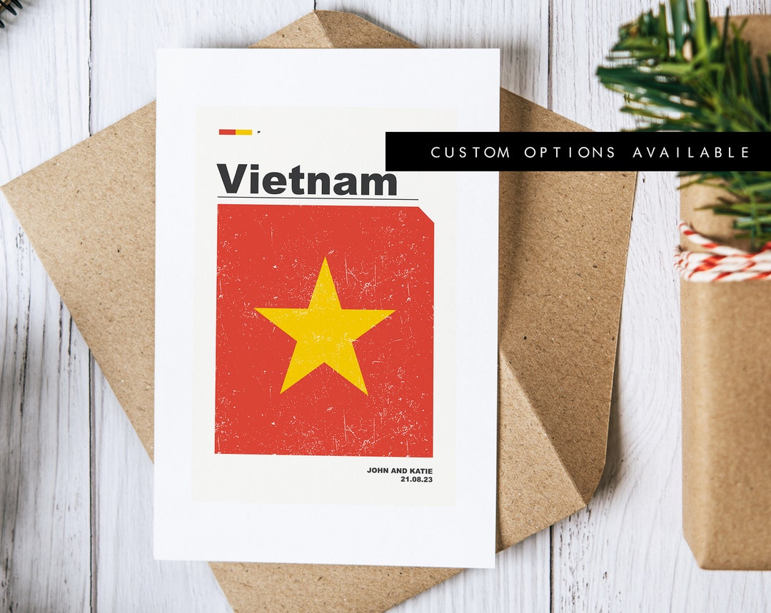Vietnam Greeting Card - Custom Greeting Card - Blank Card - Recycled ...