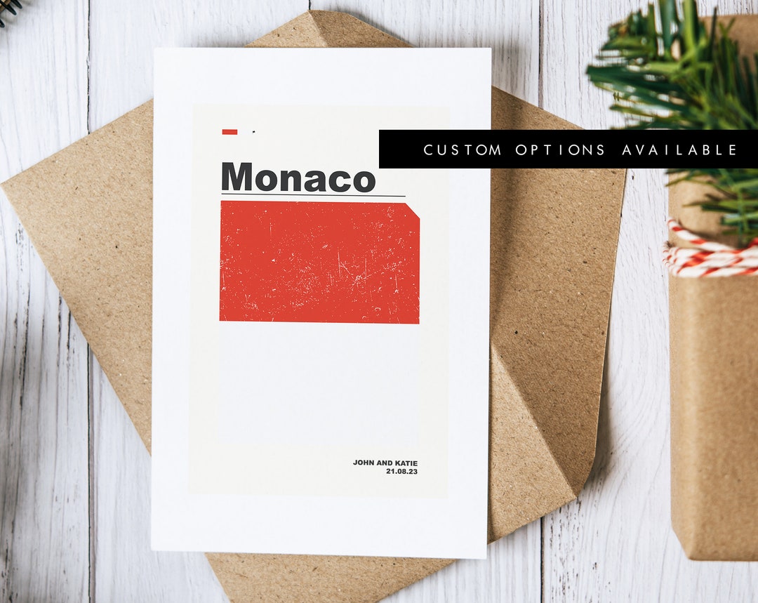 Monaco Greeting Card - Custom Greeting Card - Blank Card - Recycled ...