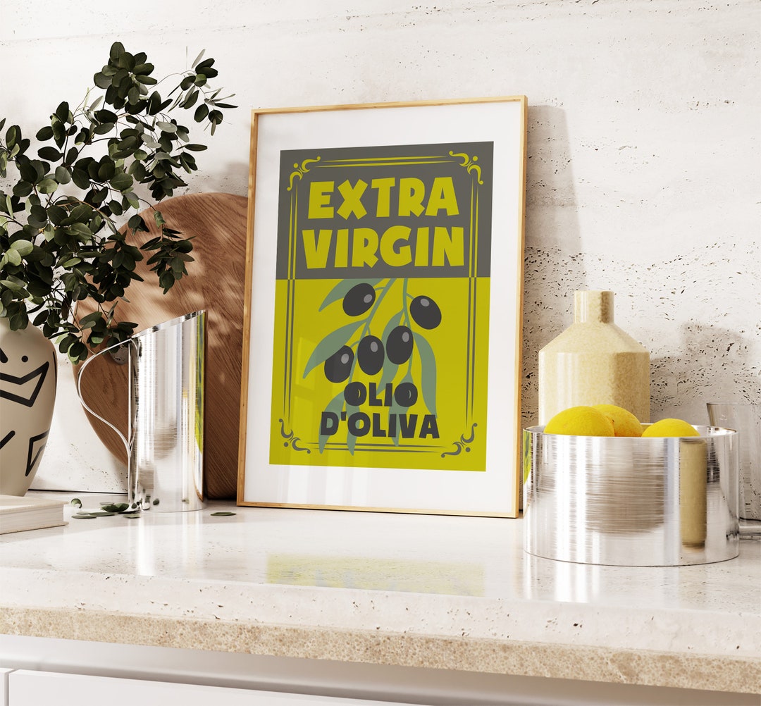 Olive Oil Print - Kitchen Print - Kitchen Wall Art - Olio D'oliva ...