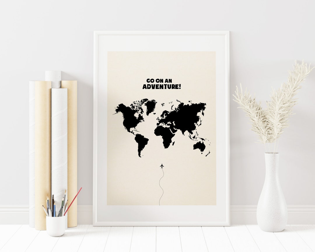 Travel Quote Print - Wall Art Print - Travel Print - Typography - Art ...