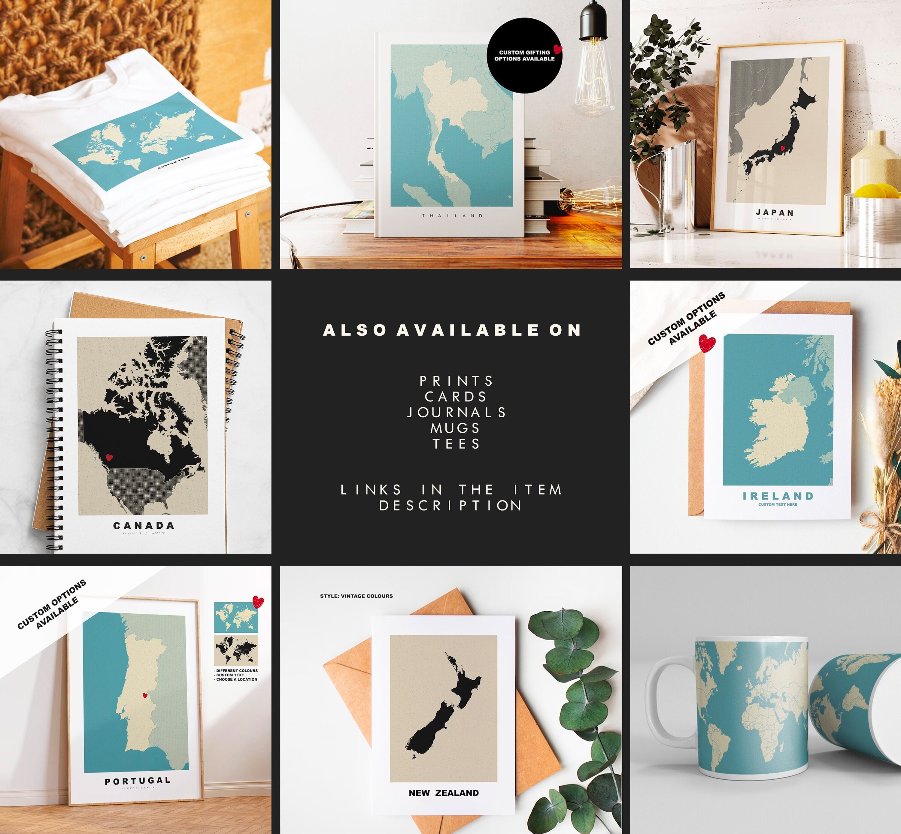Cornwall Print - Custom Map Print - Personalised Text Gift Options ...