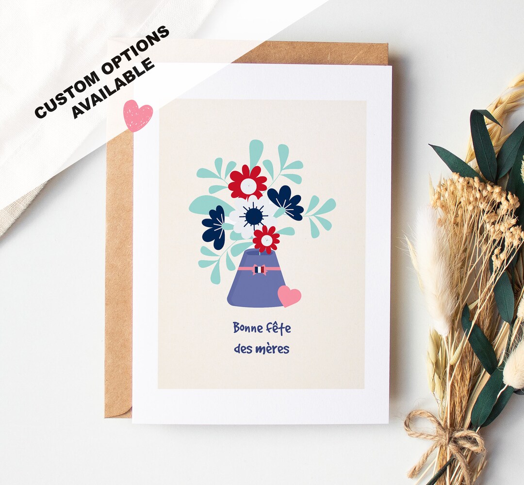 French Mothers Day Card - Bonne Fête Des Mères - France Mothers Day ...