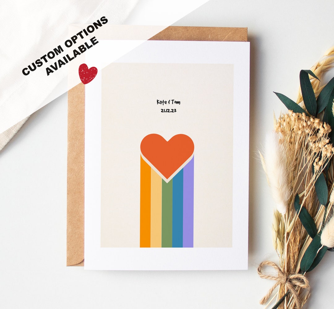 LGBTQ Love Card - Valentines Card - Custom Text Options - Valentines ...