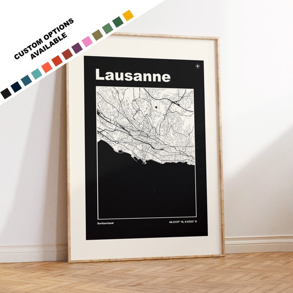 Lausanne Poster - Etsy