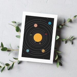 Solar System Greeting Card - Space Greeting Card - Blank Card ...