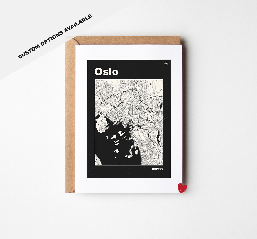 Oslo Greeting Card - Custom Options Available - Norway - Matte Card ...