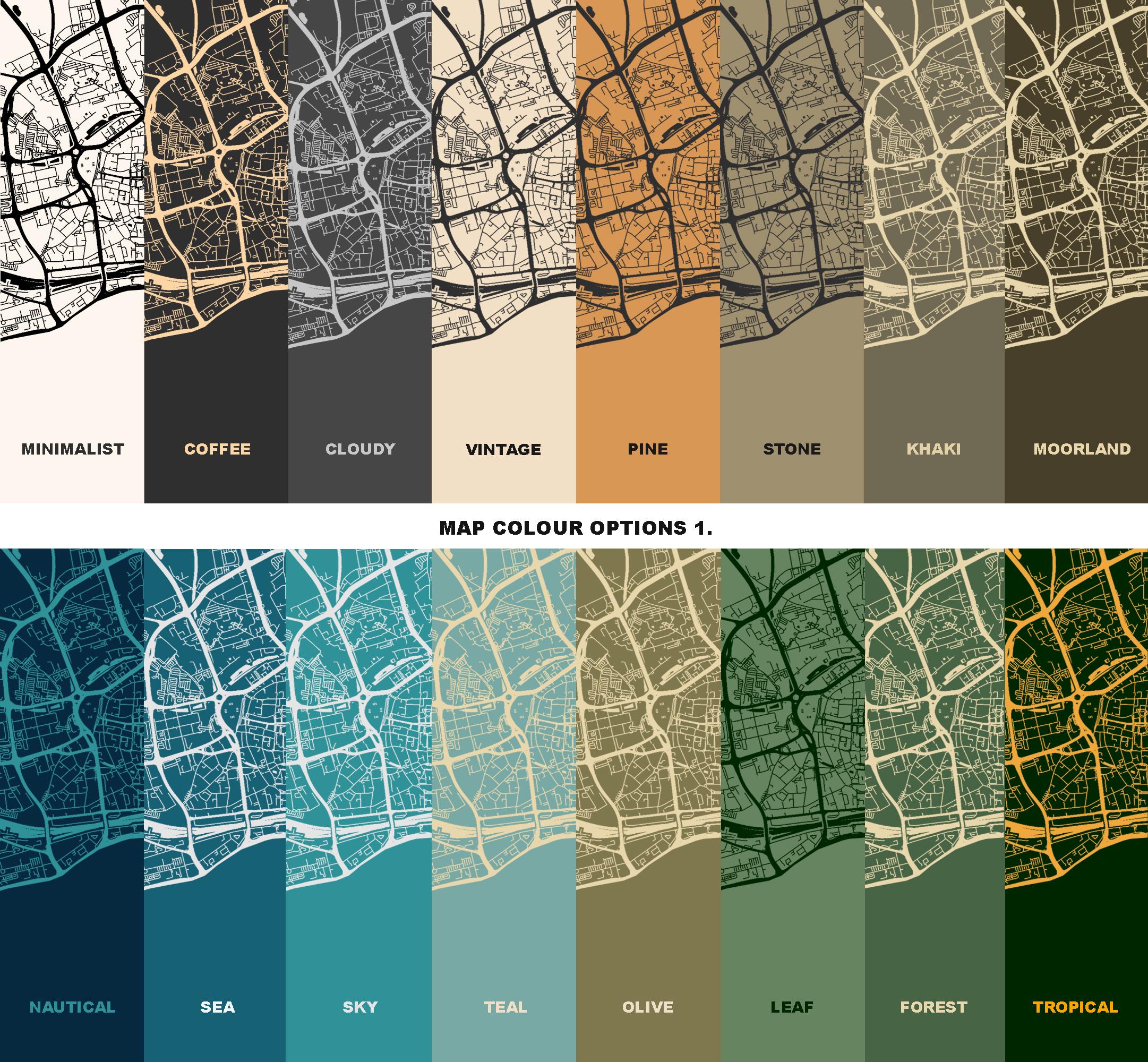 Southwold Map Print - Custom Options/colours Available - Prints or ...