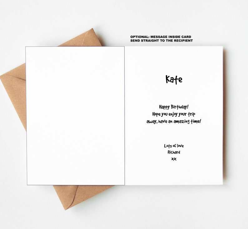 Madeira Custom Greeting Card - Kraft Envelope Included - Custom Text ...