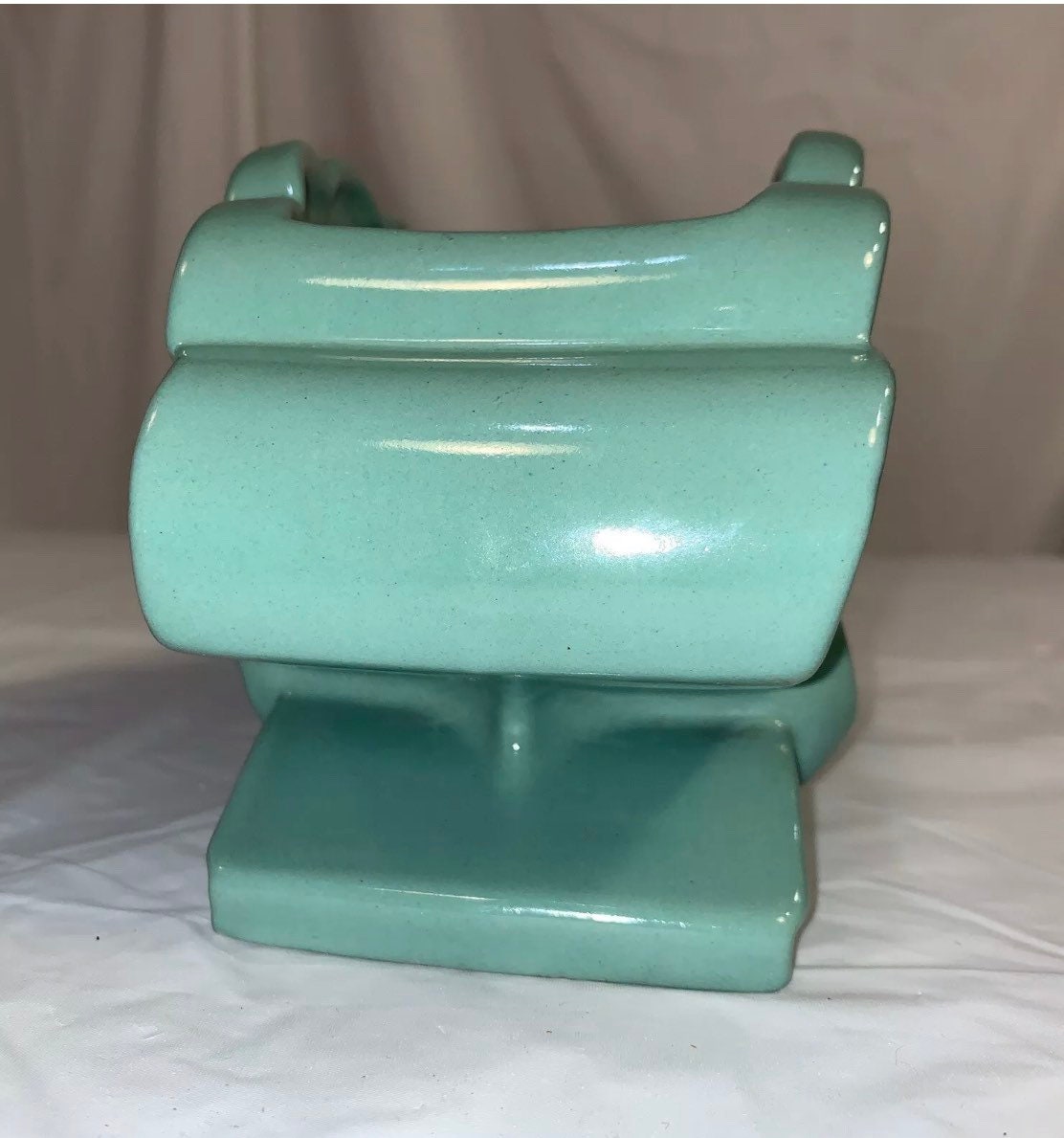 True 1940s Art Deco Pottery. Authentic 1940 Art Nouveau Vase.teal/green ...