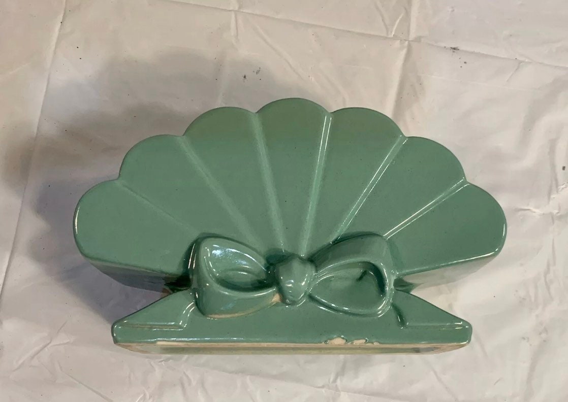 True 1940s Art Deco Pottery. Authentic 1940 Art Nouveau Vase.teal/green ...