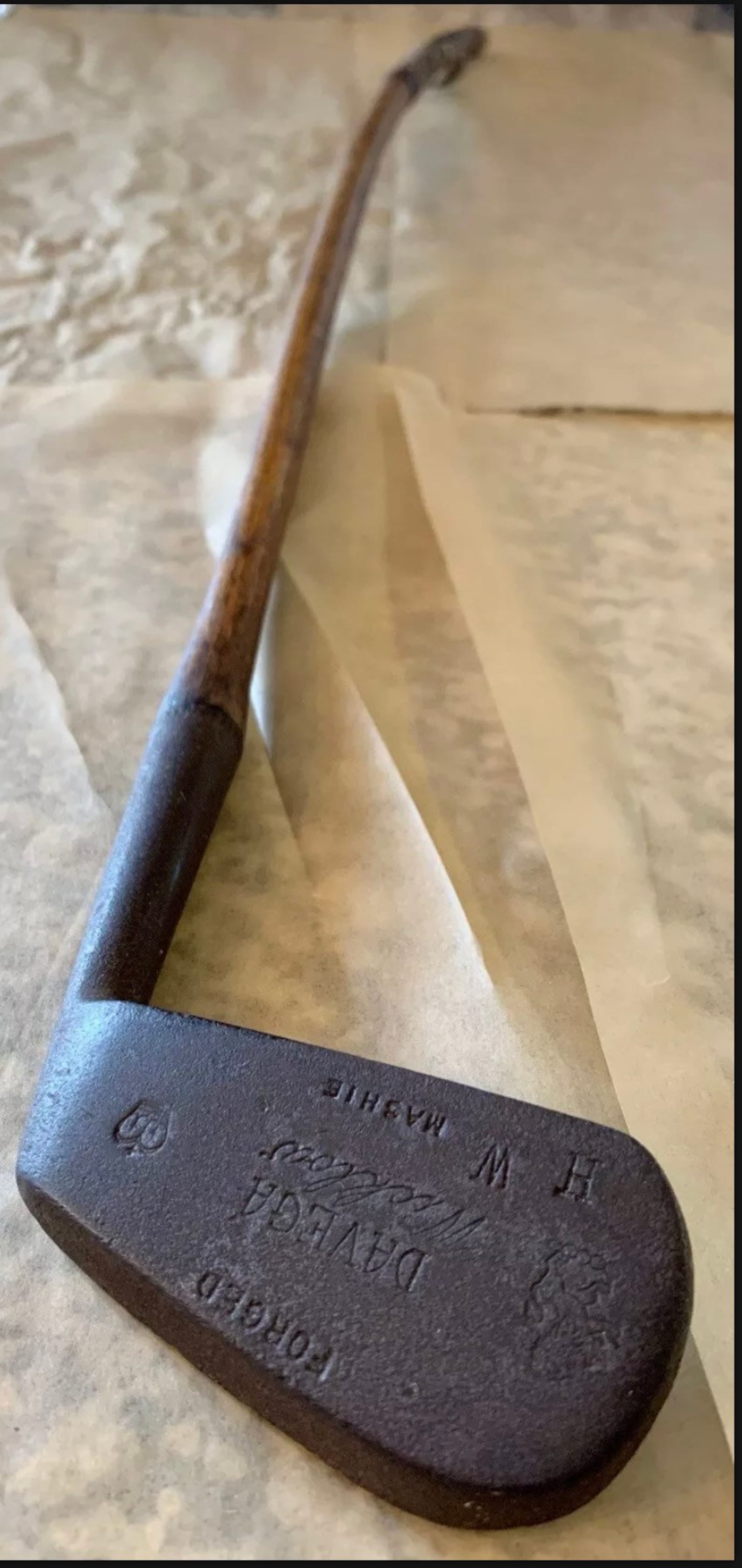 Two Antique Golf Clubs Hickory Wood Shafts. Embossed”mashie” “westwood ...