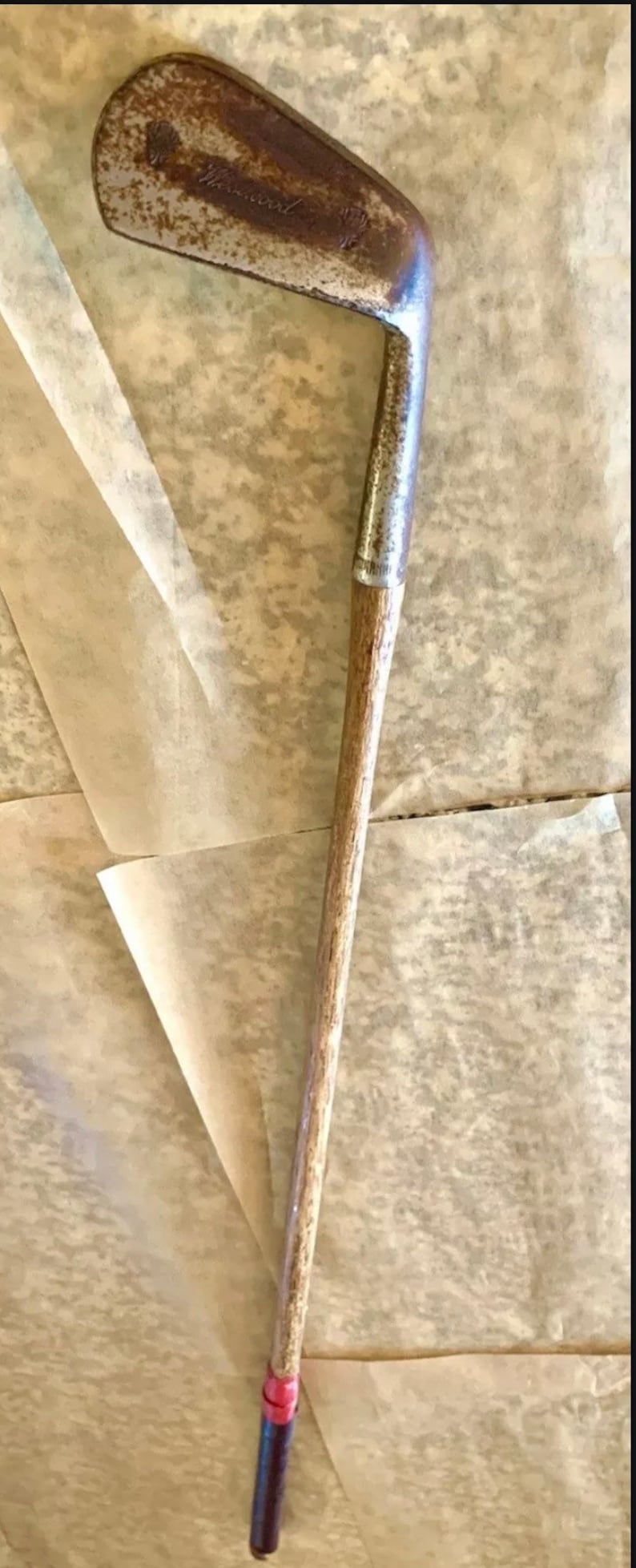 Two Antique Golf Clubs Hickory Wood Shafts. Embossed”mashie” “westwood ...