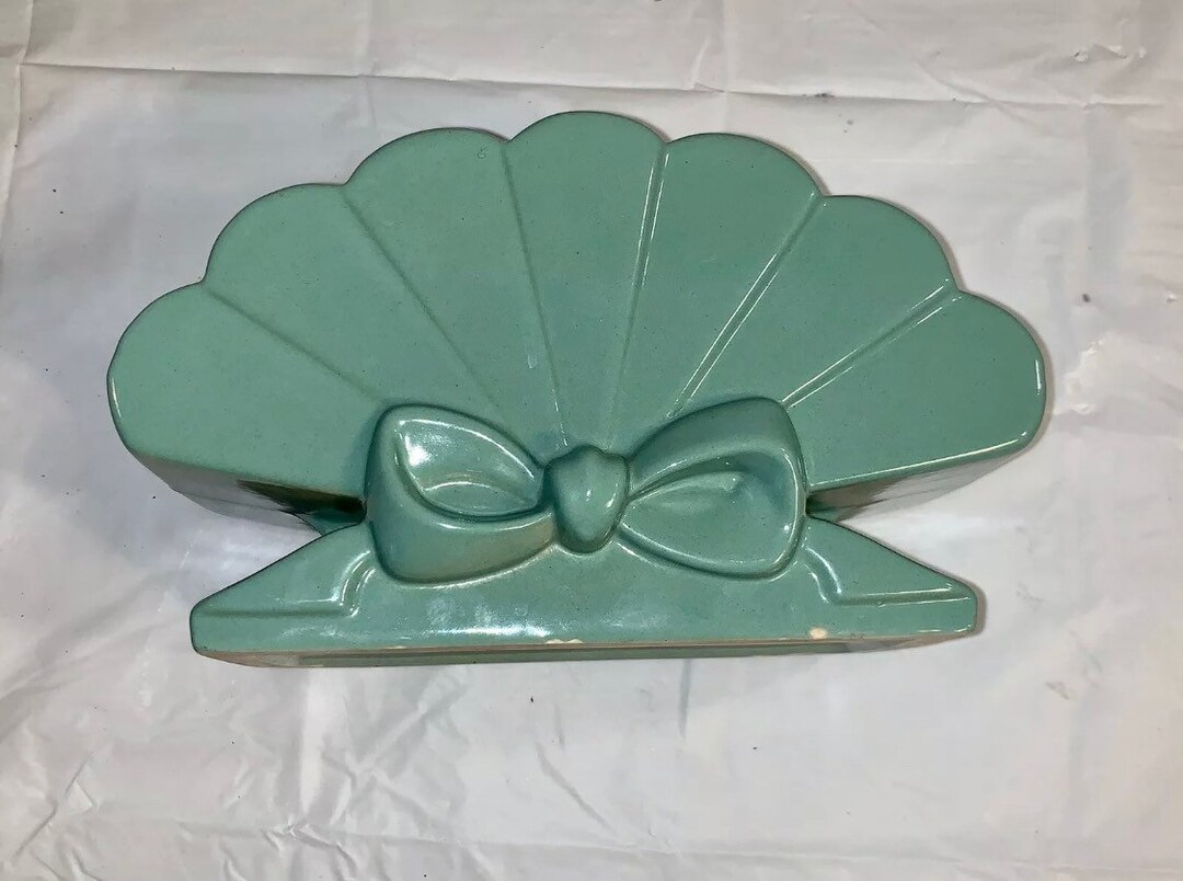 True 1940s Art Deco Pottery. Authentic 1940 Art Nouveau Vase.teal/green ...