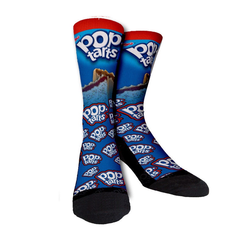 Pop Tarts Justsockz Crew Socks Etsy