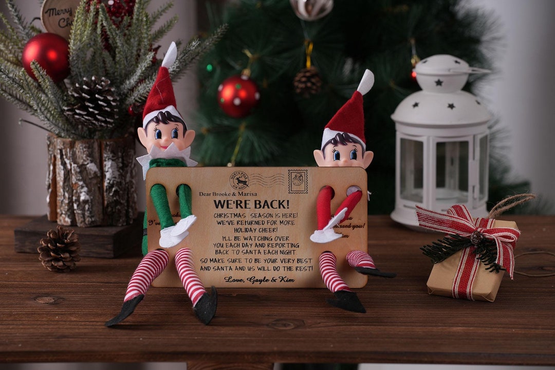 Christmas Elf Friend Decor Santa's Helperwood Sign, Welcome Back - Etsy