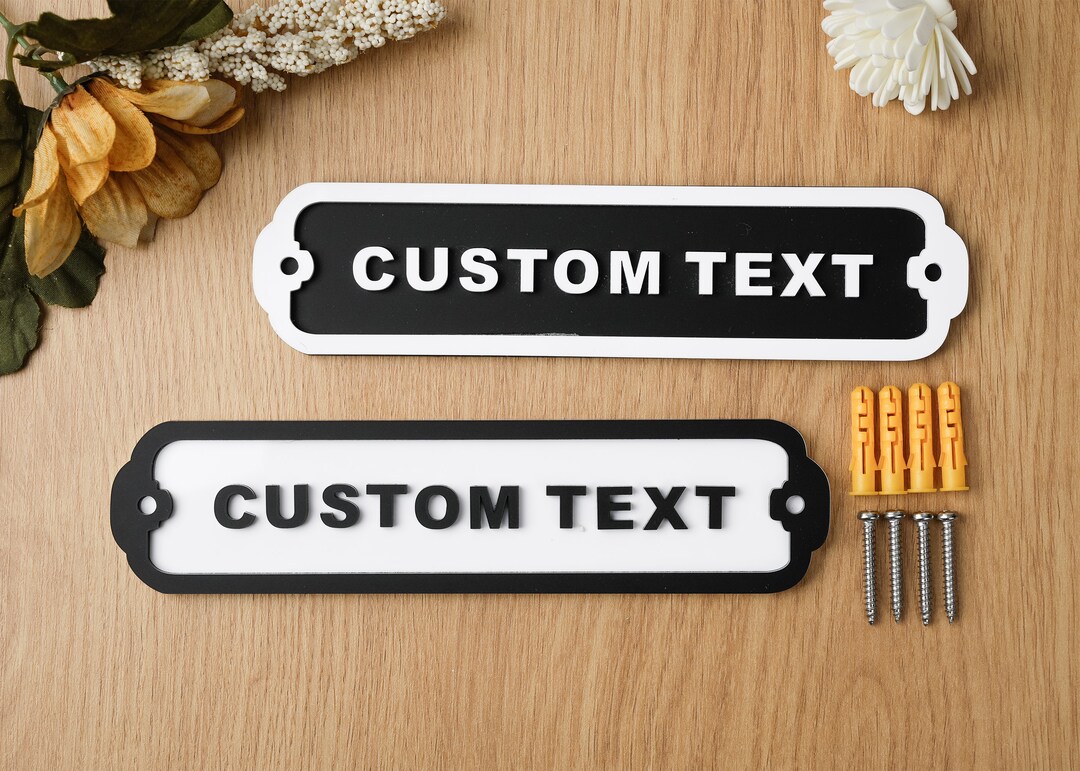 Personalized Door Sign,custom Acrylic Room Door Sign With Your Own Text ...