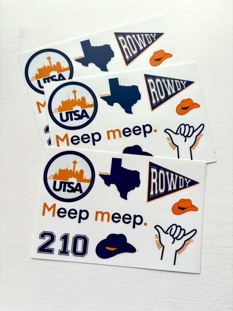 UTSA - Mini Sticker Pack - Etsy
