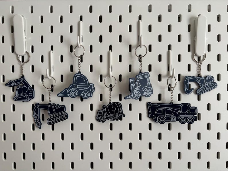 Construction Vehicles Keychain - Etsy